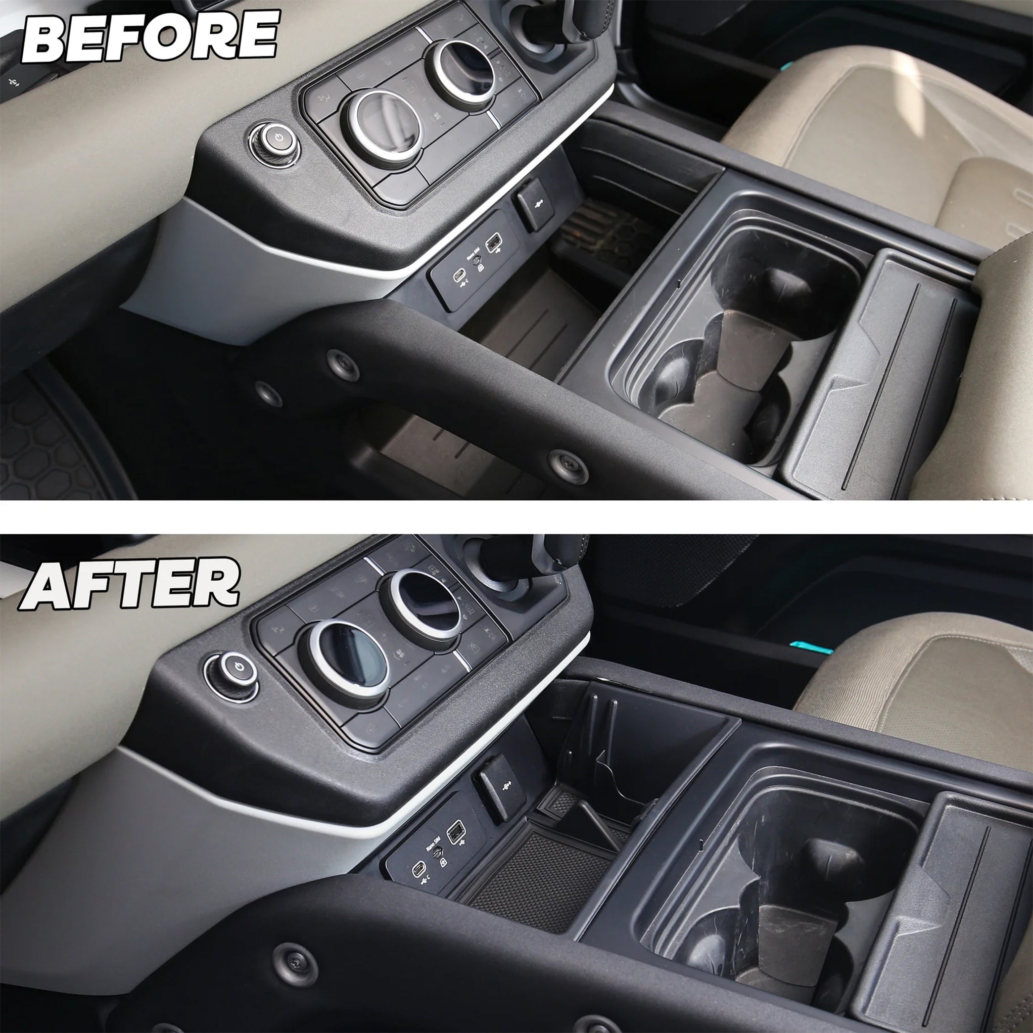 Land Rover Defender Centre Console Storage Tray — Evorevo4x4