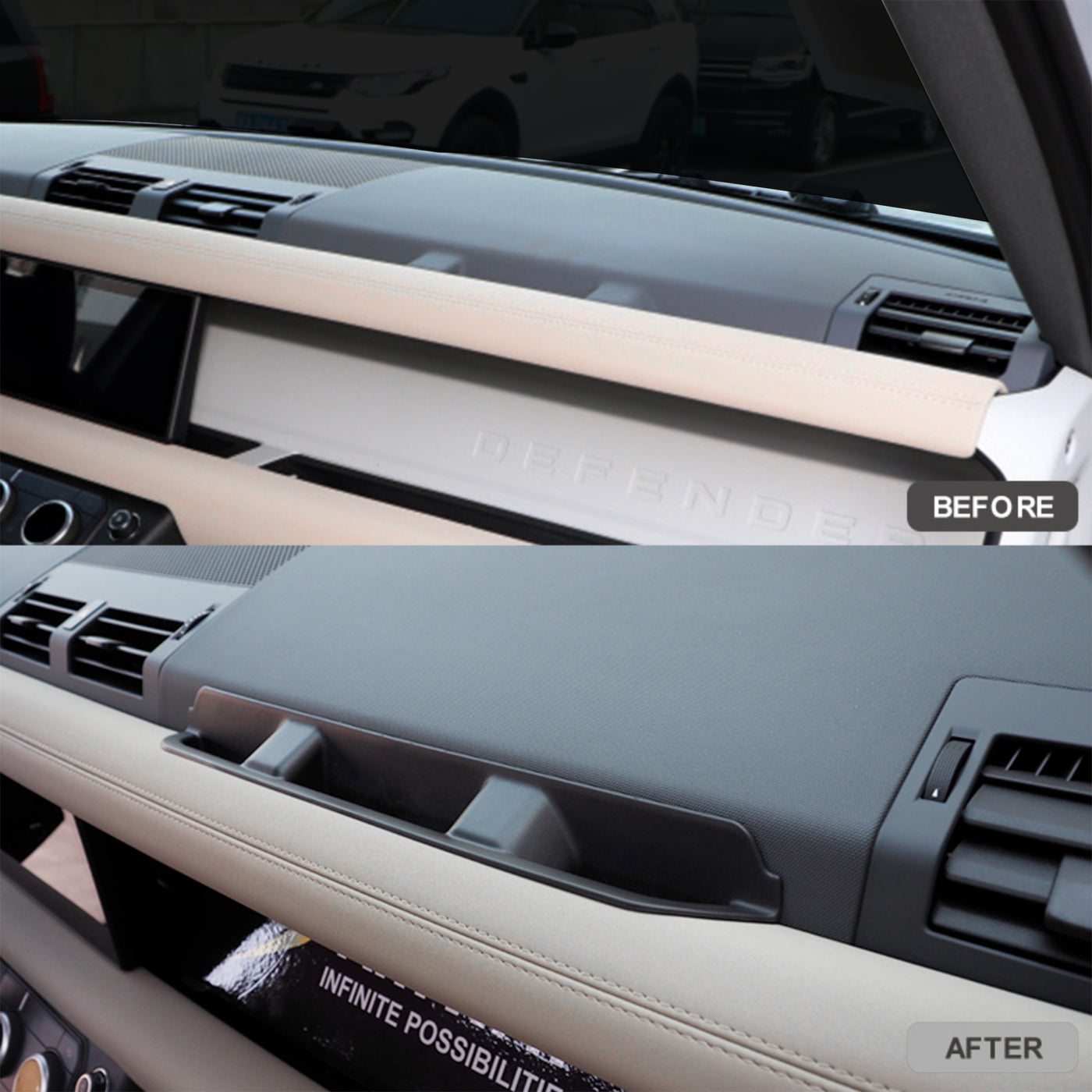Land Rover Defender Passenger Side Storage Tray — Evorevo4x4