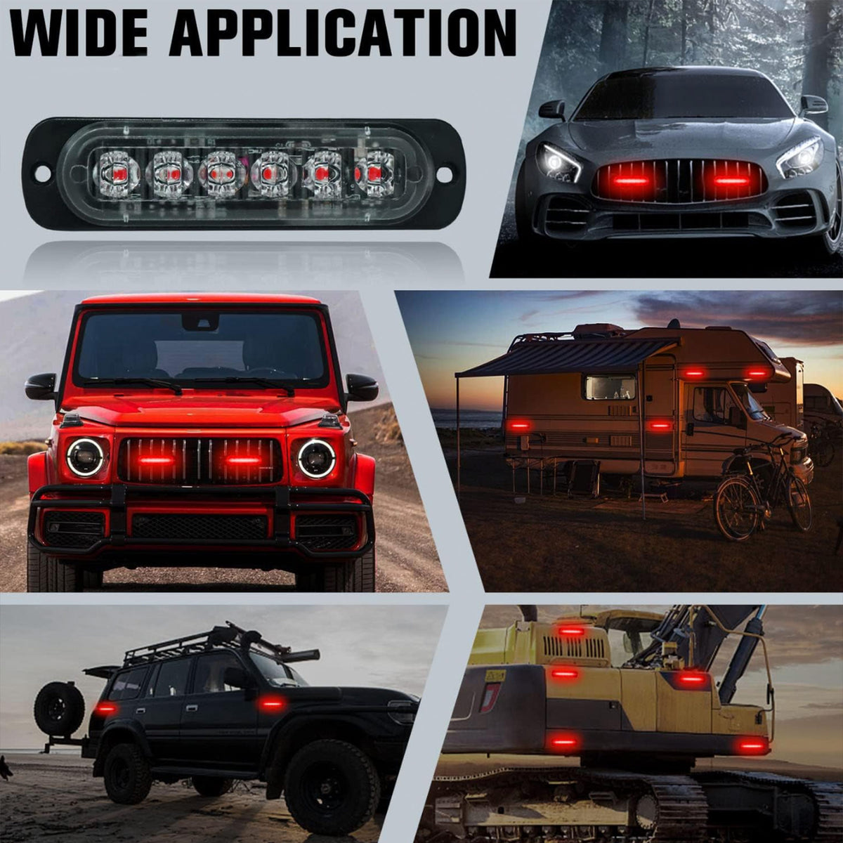 Emergency LED Warning Strobe Light – RED — Evorevo4x4