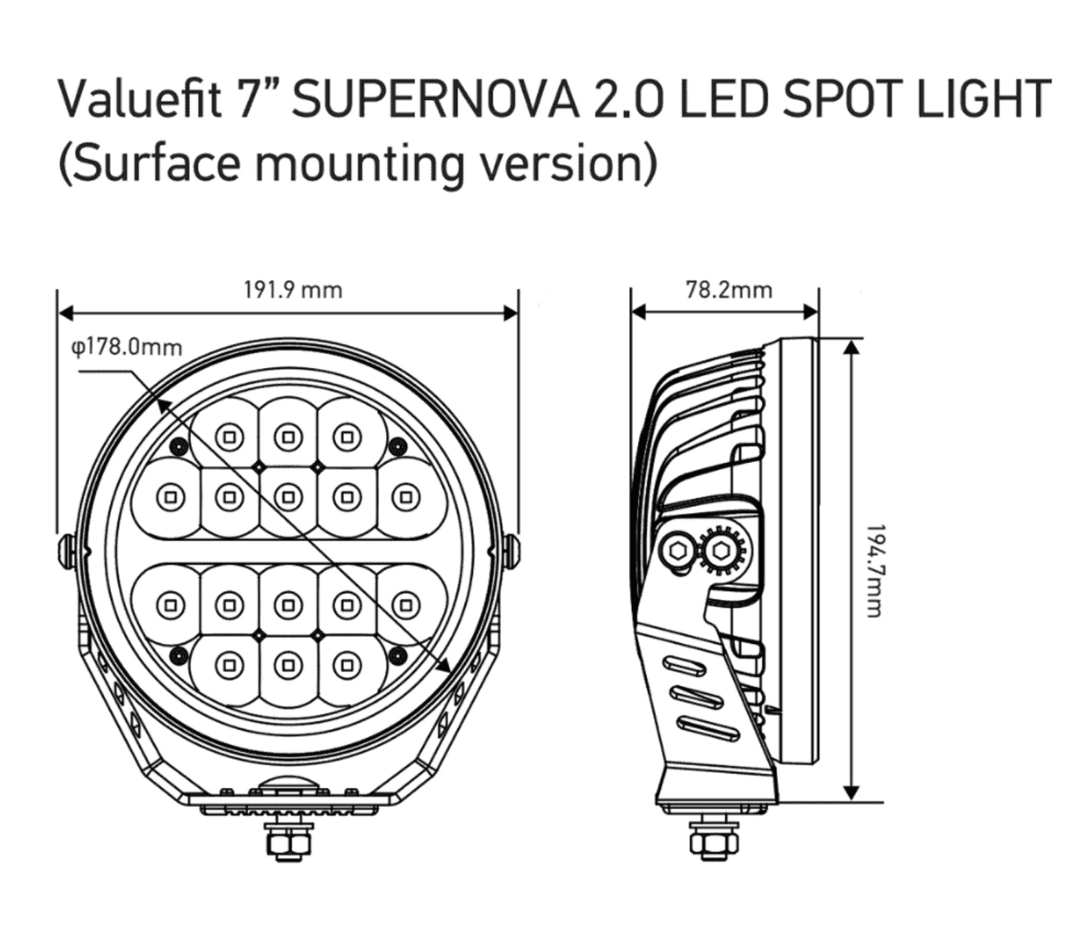 Hella Supernova Spot Light | Hella Supernova 7 Inch | Evorevo4x4