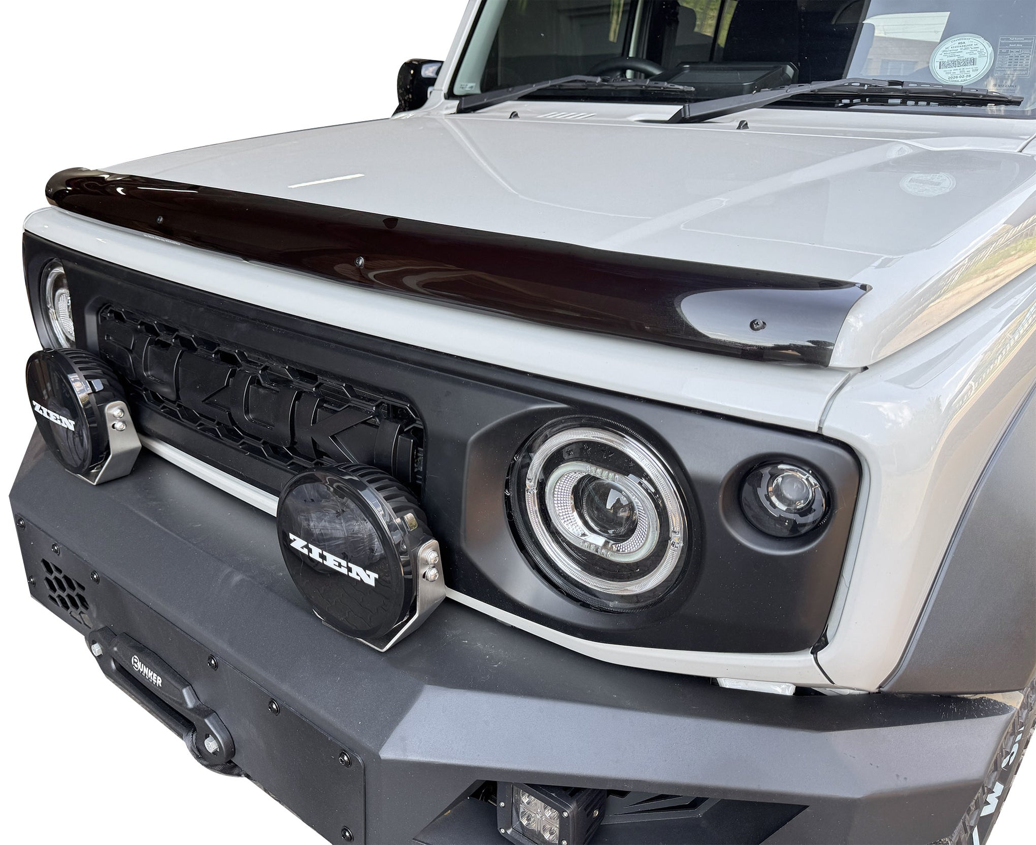 Suzuki Jimny Bonnet Guard – Gloss Black, No Drilling (2019+) — Evorevo4x4