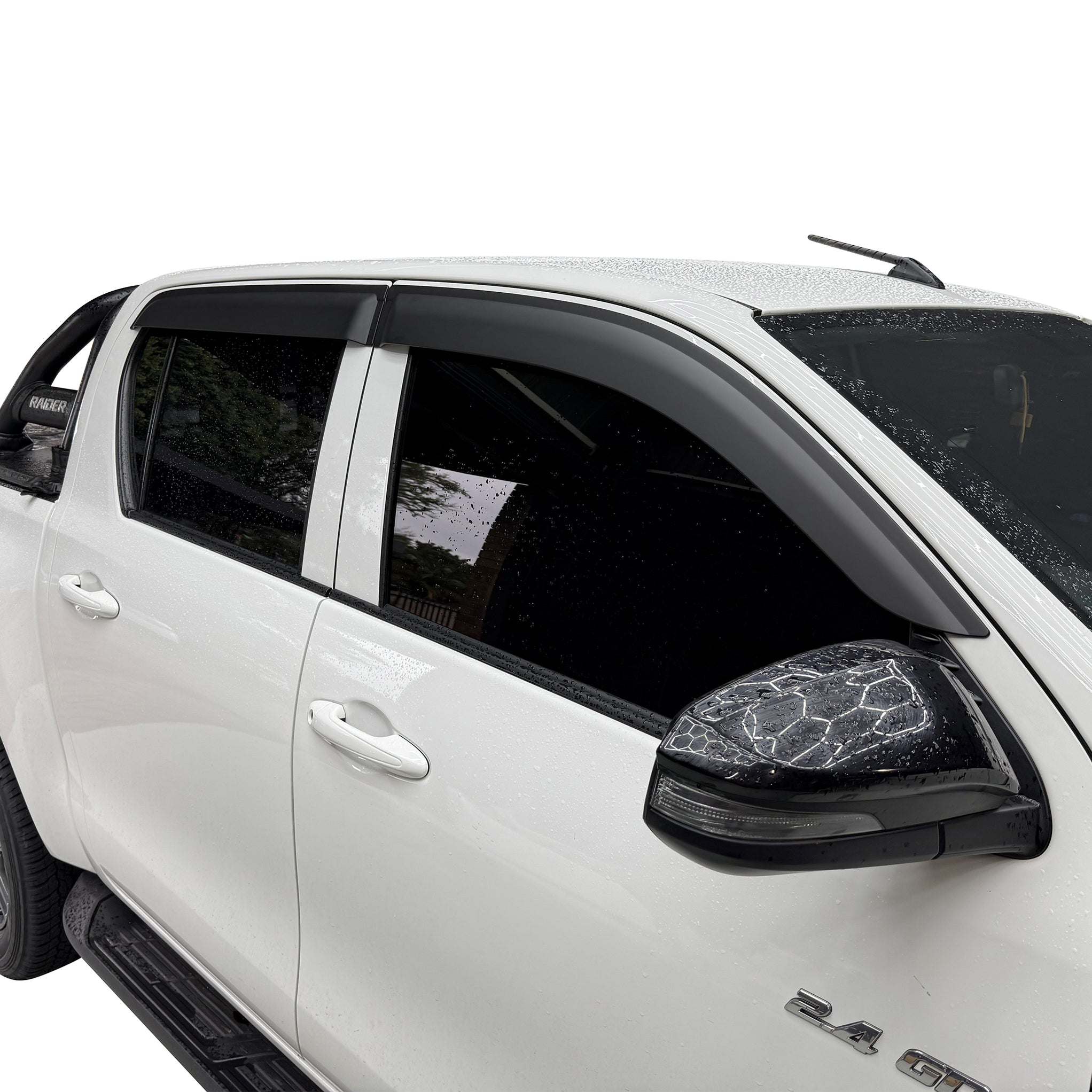 Toyota Hilux Window Shields Matte Black Doublecab 2016+ — Evorevo4x4