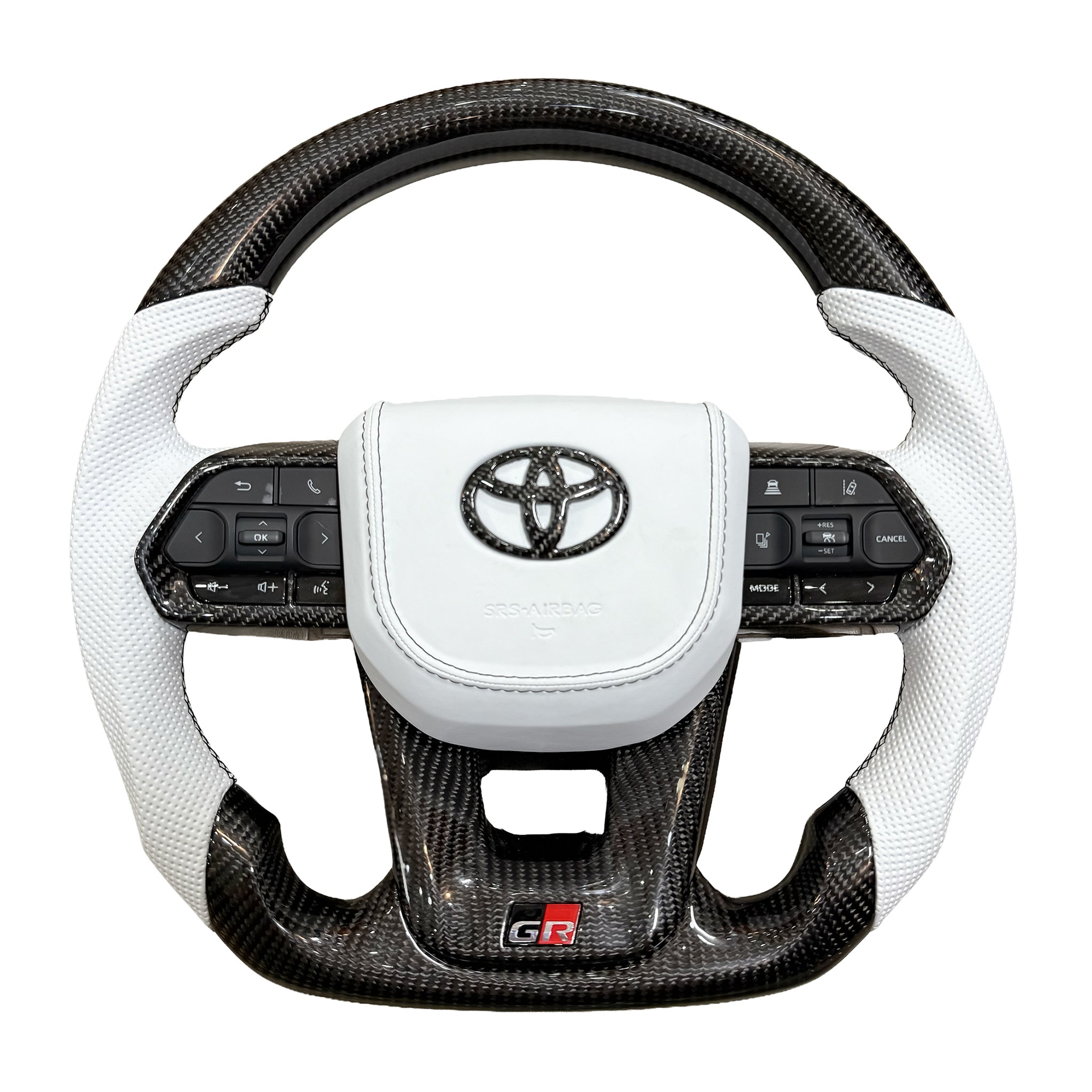 Toyota Land Cruiser Steering Wheel Carbon White — Evorevo4x4