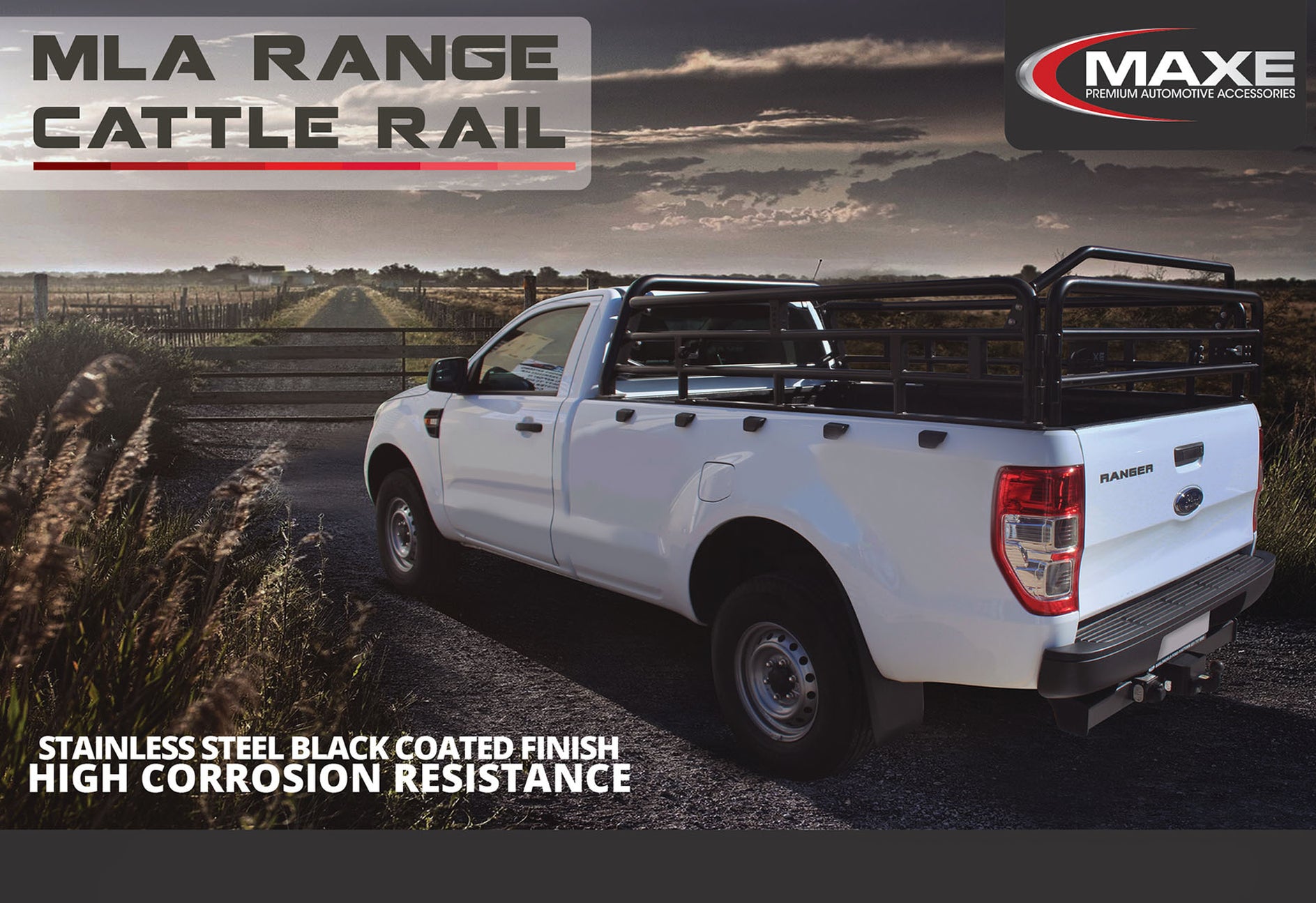 Ford Ranger Cattle Rails Singecab 2012+ — Evorevo4x4