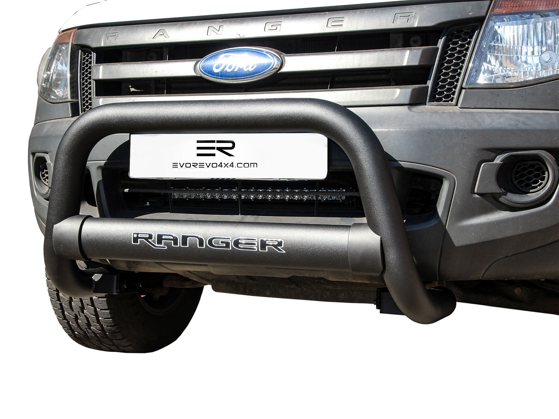 Ford Ranger Nudge Bar Black 2012 - 2015 Stainless Premium