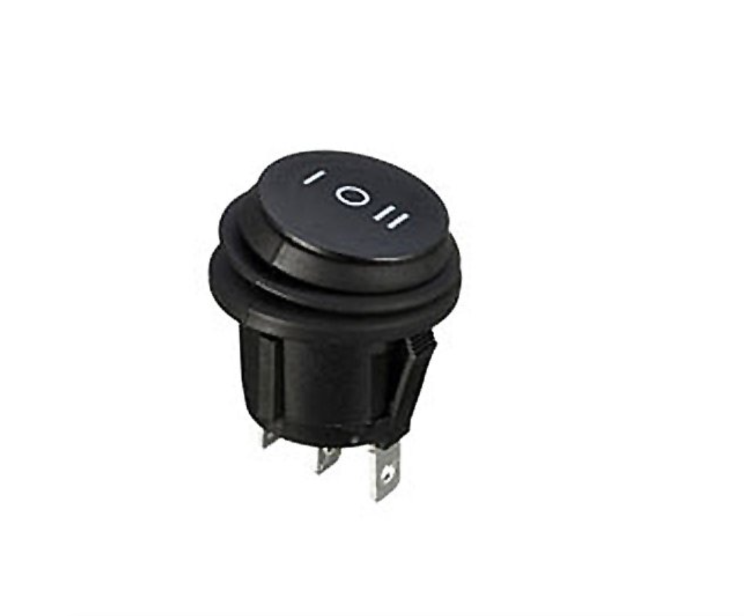 Waterproof Round Rocker Switch 3 Pin — Evorevo4x4