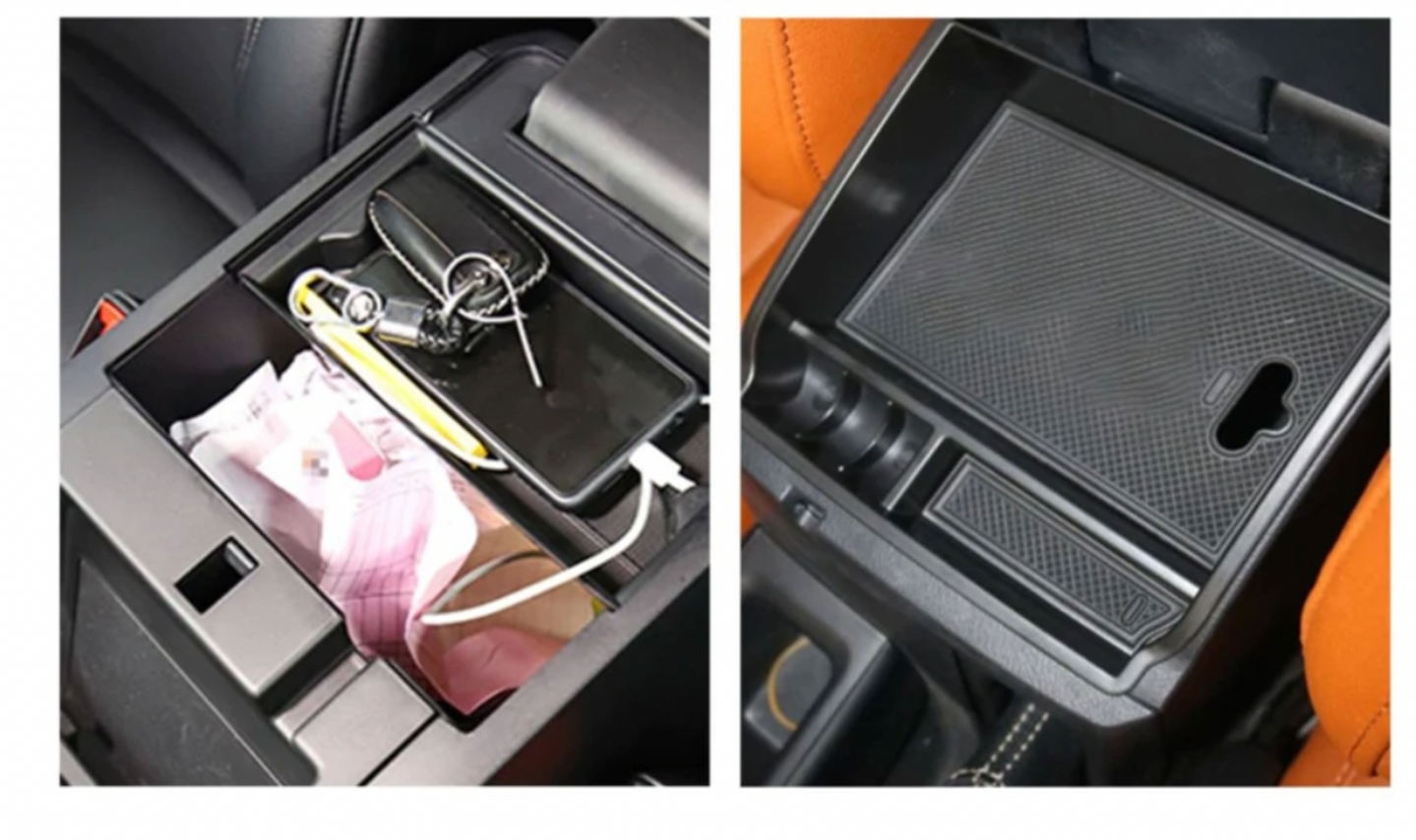 Toyota Hilux & Fortuner 2016+ Center Console Storage Tray with Matt ...
