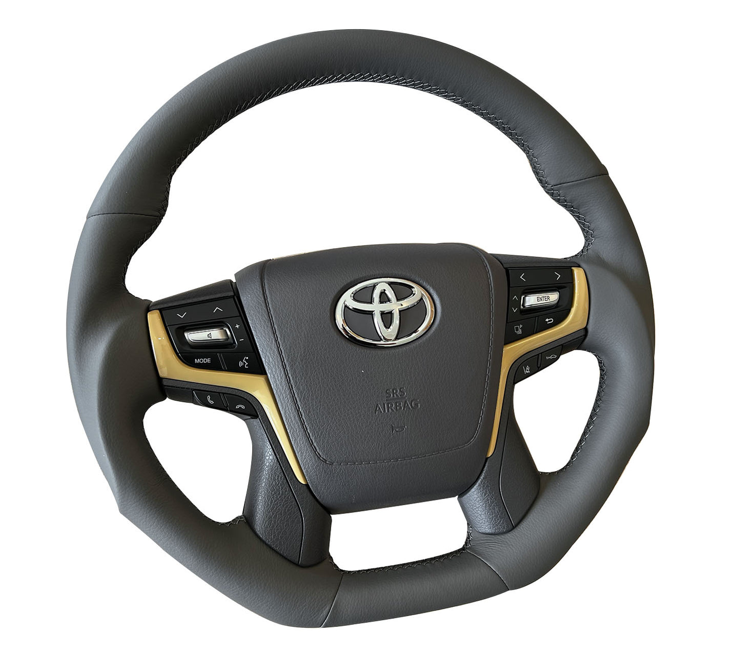 Toyota Land Cruiser Grey Steering Wheel Sandy Beige — Evorevo4x4
